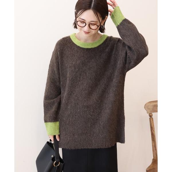 ZOZO問い合わせ番号:99934892ショップ:AMERICAN HOLIC，アメリカンホリックブランド:AMERICAN HOLIC，アメリカンホリック商品名:起毛バイカラーニットプルオーバーカテゴリ:トップス>ニット/セーターブ...