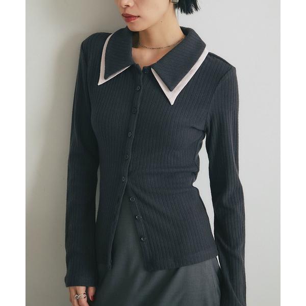 ZOZO問い合わせ番号:99935027ショップ:tocco closet／&amp;. NOSTALGIA，トッコ　クローゼット　／　アンドドットノスタルジアブランド:ARVELLIA，アルベリア商品名:DOUBLE COLLAR RIB...