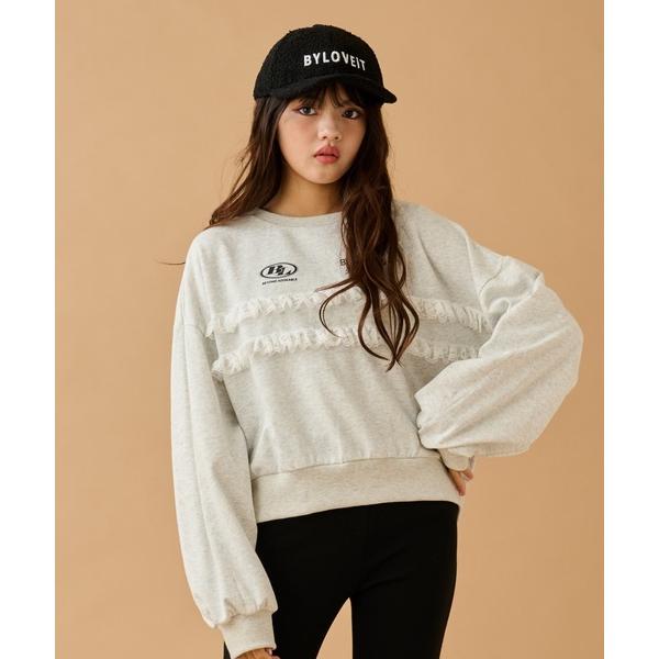 『セール実施中』ZOZO問い合わせ番号:99967524ショップ:NARUMIYA ONLINE，ナルミヤ オンラインブランド:by LOVEiT，バイラビット商品名:レースつきプルオーバーカテゴリ:トップス>スウェットブランド品番:...