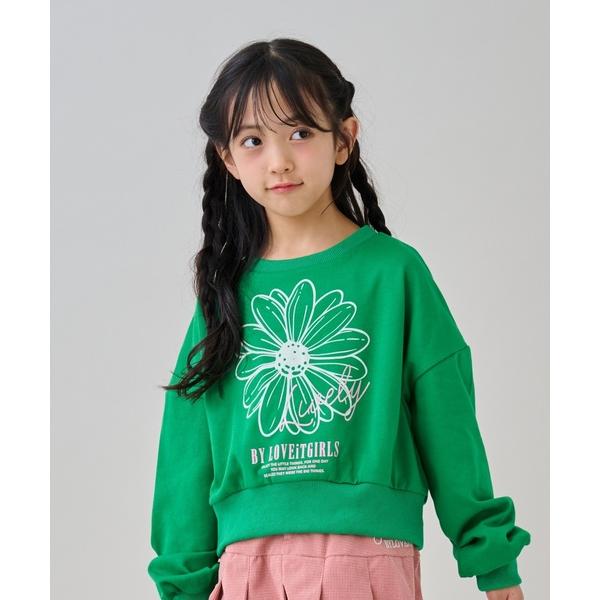 『セール実施中』ZOZO問い合わせ番号:99967527ショップ:NARUMIYA ONLINE，ナルミヤ オンラインブランド:by LOVEiT，バイラビット商品名:フラワーフロッキープルオーバーカテゴリ:トップス>スウェットブラン...