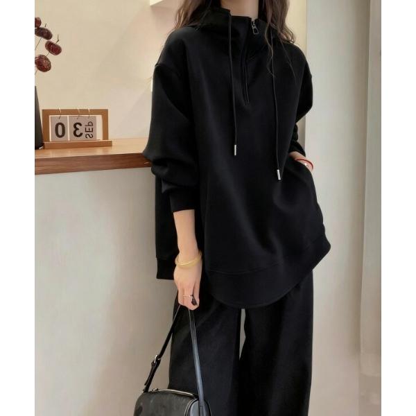 『タイムセール実施中』ZOZO問い合わせ番号:99969577ショップ:SUGAR BISKET，シュガービスケットブランド:lesperance，レスぺランス商品名:ハーフジップオーバーサイズパーカーカテゴリ:トップス>パーカーブラ...