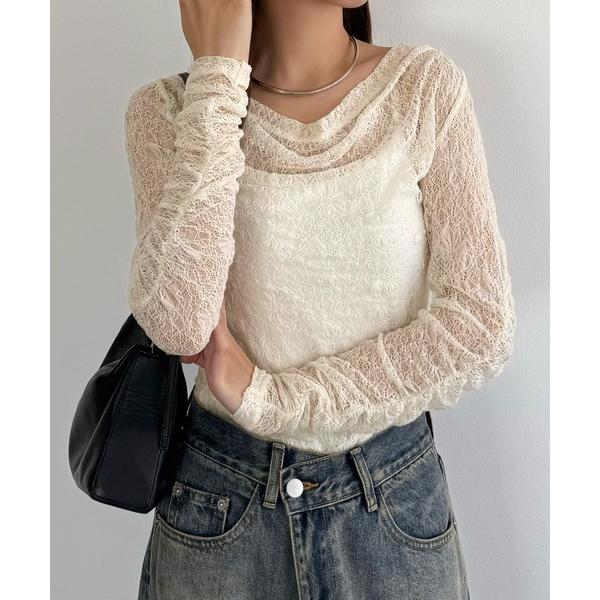 ZOZO問い合わせ番号:99969620ショップ:junoah，ジュノアブランド:callautia，カラウティア商品名:袖ギャザードレープレーストップスカテゴリ:トップス>Tシャツ/カットソーブランド品番:frca034-570素材...
