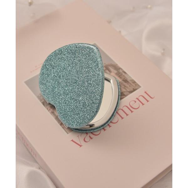 『タイムセール実施中』※このアイテムは返品・交換対象外商品です。ZOZO問い合わせ番号:99970438ショップ:Mayree，メイリーブランド:Mayree，メイリー商品名:【float】ハート ラメ  ミニ 鏡/ハンドミラー/メイクミラ...