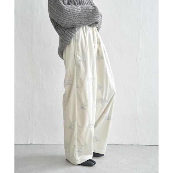 『タイムセール実施中』ZOZO問い合わせ番号:99970829ショップ:notch.，ノッチブランド:notch.，ノッチ商品名:フラワーエンブロイダリーベロアパンツカテゴリ:パンツ>その他パンツブランド品番:73330145素材:表...