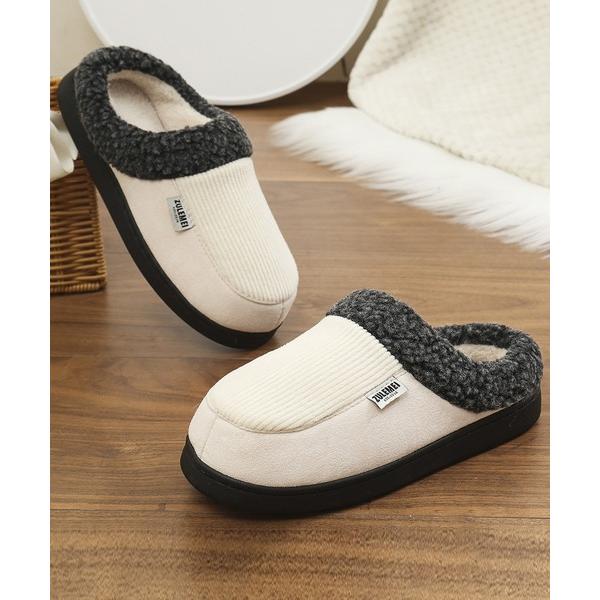 ZOZO問い合わせ番号:99971183ショップ:TeddyShop，テディショップブランド:DAY CLOSET，デイ クローゼット商品名:【男女兼用/異素材MIX/滑り止め付き/軽量】包まれるように暖かい。コーデュロイ×スエード調ボアス...