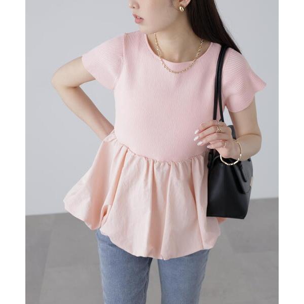 『セール実施中』参考価格：7，480円発売時期：2025年05月コンディション：B（目立つ使用感なし）使用感が少ない、または気にならないアイテム前身頃：ひきつれ参考商品名：［MFM］ペプラムバルーン半袖ニット参考品番：131-5170101...