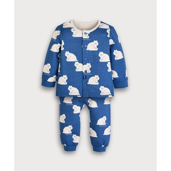 『セール実施中』ZOZO問い合わせ番号:100002339ショップ:moimoln，モイモルンブランド:moimoln，モイモルン商品名:【ルームウェア】ビッグベアダブルフェイス長袖トップス＆総柄パンツカテゴリ:ルームウェア>ルームウ...