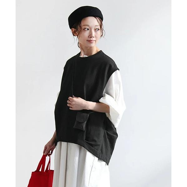 ZOZO問い合わせ番号:100003430ショップ:WOODY HOUSE，ウッディーハウスブランド:SOLAMONAT，ソラモナ商品名:ペンネ天竺 背中タックベストカテゴリ:トップス>ベストブランド品番:sma-penbktkvt素...