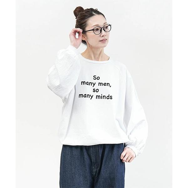 ZOZO問い合わせ番号:100003449ショップ:WOODY HOUSE，ウッディーハウスブランド:SOLAMONAT，ソラモナ商品名:パフ天竺　裾ヒモ長袖プリント so manyカテゴリ:トップス>Tシャツ/カットソーブランド品番...