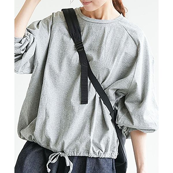 ZOZO問い合わせ番号:100003454ショップ:WOODY HOUSE，ウッディーハウスブランド:SOLAMONAT，ソラモナ商品名:パフ天竺　裾ヒモ長袖　プルオーバーカテゴリ:トップス>Tシャツ/カットソーブランド品番:sma-...