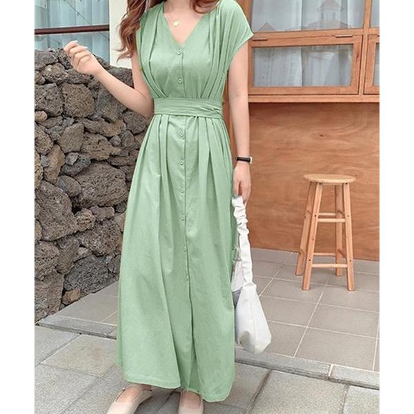 参考価格：7，920円発売時期：2023年03月コンディション：B（目立つ使用感なし）使用感が少ない、または気にならないアイテム後身頃：汚れ全体的：色あせ付属品：ベルト参考商品名：フレンチスリーブVネックマキシワンピース参考品番：ALBOP...