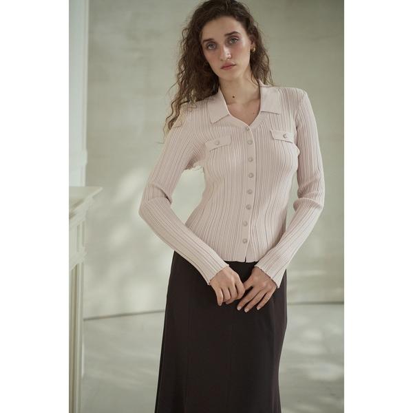 ZOZO問い合わせ番号:100047365ショップ:Estella.K，エステラケーブランド:Estella.K，エステラケー商品名:Julie Rib Knit Top スキッパーランダムリブニットプルオーバーカテゴリ:トップス>ニ...