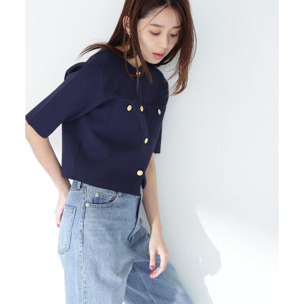 『セール実施中』参考価格：8，998円発売時期：2025年05月コンディション：A（使用感なし）数回使用した程度で使用感が感じられないアイテム参考商品名：◇エンブレムボタンニットジャケット半袖参考品番：017-5275651【商品に関する注...