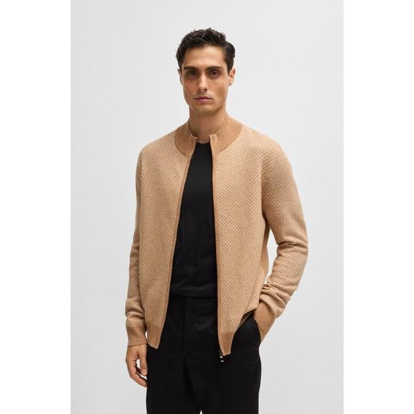『セール実施中』ZOZO問い合わせ番号:100064699ショップ:HUGO BOSS，ヒューゴボスブランド:BOSS，ボス，HUGO BOSS，ヒューゴボス商品名:ジップアップ ニットカーディガン バージンウール/コットンカテゴリ:トップ...