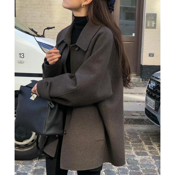 ZOZO問い合わせ番号:100067129ショップ:Ulysses，ユリシスブランド:semplice，センプリチェ商品名:デザインが洗練されたシンプルで上品なショートコートカテゴリ:ジャケット/アウター>チェスターコートブランド品番...