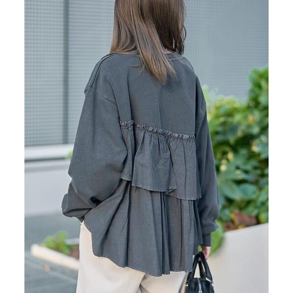 『タイムセール実施中』ZOZO問い合わせ番号:100067565ショップ:coen，コーエンブランド:coen，コーエン商品名:フリルドッキングピグメント裏毛スウェットカテゴリ:トップス>スウェットブランド品番:76206000027...