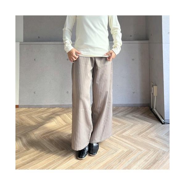 『タイムセール実施中』ZOZO問い合わせ番号:100067604ショップ:Bonjour Sagan，ボンジュールサガンブランド:amini，アミニ，Bonjour Sagan，ボンジュールサガン商品名:ピンストライプスラックスカテゴリ:パ...