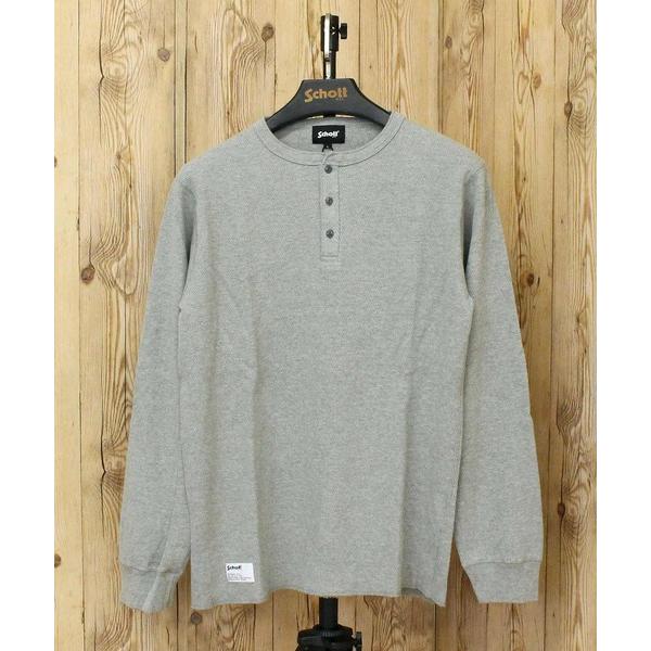 ZOZO問い合わせ番号:100099048ショップ:TopIsm，トップイズムブランド:schott，ショット，TopIsm，トップイズム商品名:HONEYCOMB WAFFLE HENRY NACK T-SHIRTカテゴリ:トップス&gt...