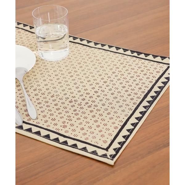 『タイムセール実施中』ZOZO問い合わせ番号:100100048ショップ:Kana，カナブランド:emesuelee，エメスーリー商品名:ブロックプリントランチョンマットカテゴリ:食器/キッチン>ランチョンマット/テーブルウェアブラン...