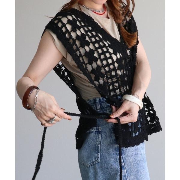 ZOZO問い合わせ番号:100100116ショップ:reca，レカブランド:zena，ジェナ商品名:サイドリボンクロシェ編みベストカテゴリ:トップス>ベストブランド品番:y4420-z素材:綿100%原産国:中国カラー:ホワイト系その...