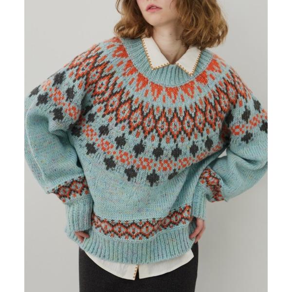 『タイムセール実施中』ZOZO問い合わせ番号:100102100ショップ:YARD PLUS/AUNT MARIE'S，ヤードプリュス/アントマリーズブランド:Unitage，ユニテージ商品名:ノルディックニットプルオーバーカテゴリ:トップ...
