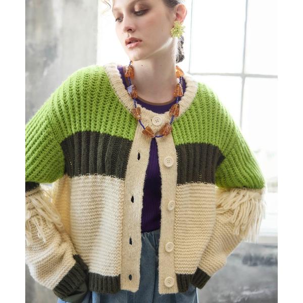 『セール実施中』ZOZO問い合わせ番号:100102186ショップ:Three Four Time，スリーフォータイムブランド:Cepica，セピカ商品名:【MARECHAL TERRE / マルシャルテル】フリンジニットカーディガンカテゴ...