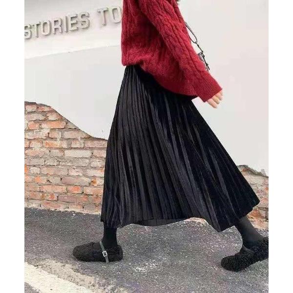 『タイムセール実施中』ZOZO問い合わせ番号:100132667ショップ:Ada.，エイダブランド:maison de LATIR，メゾンドラティール商品名:季節感たっっぷり上品艶ベロア プリーツスカートカテゴリ:スカート>スカートブ...