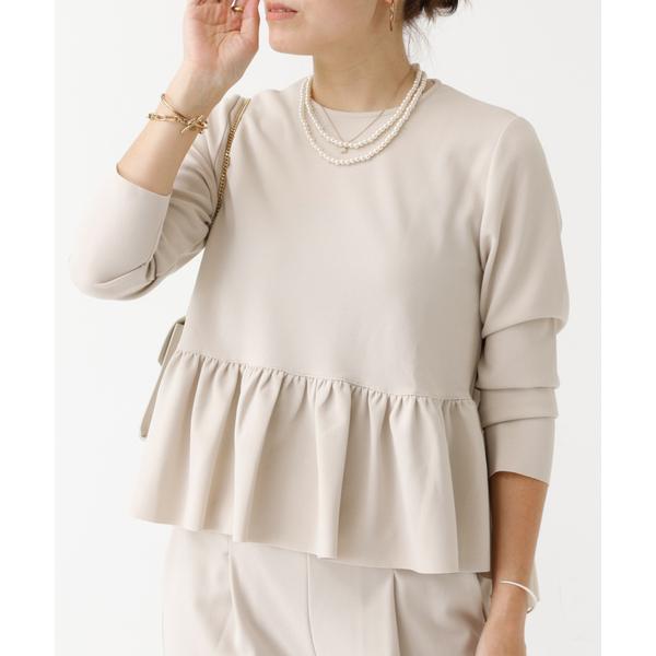 『セール実施中』ZOZO問い合わせ番号:100133796ショップ:Abahouse Devinette，アバハウス　ドゥヴィネットブランド:DESIGNWORKS，デザインワークス商品名:【セットアップ対応】ぺプラムトップスカテゴリ:トッ...