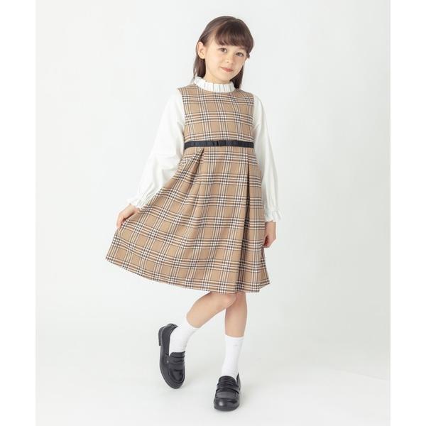 ZOZO問い合わせ番号:100136851ショップ:ever closet，エバークローゼットブランド:ever closet，エバークローゼット商品名:チェック柄 レイヤード ワンピースカテゴリ:ワンピース/ドレス>ワンピースブラン...