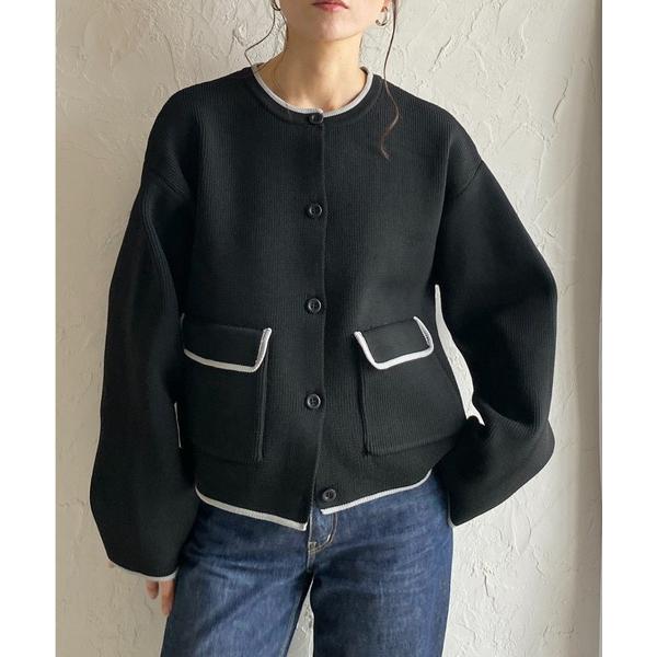 『セール実施中』ZOZO問い合わせ番号:100137138ショップ:wears，ウェアーズブランド:She's Closet，シーズクローゼット商品名:ショート丈長袖配色バイカラーニットカーディガンカテゴリ:トップス>カーディガン/ボ...