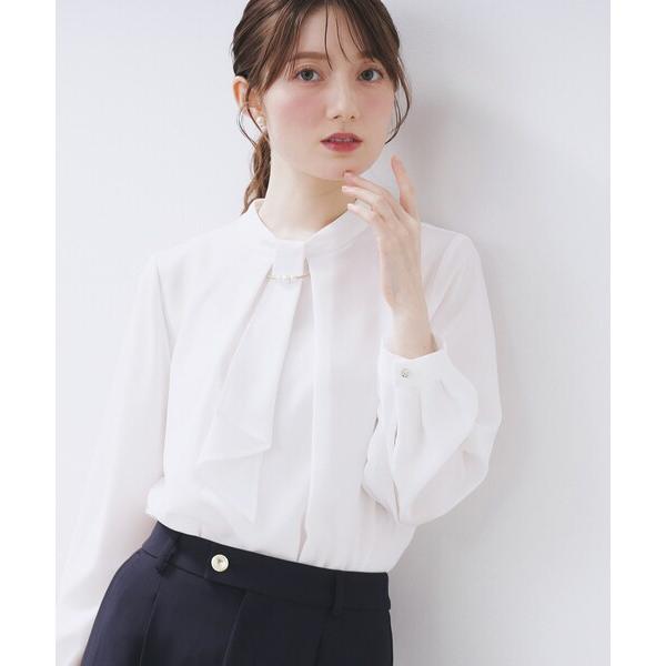 ZOZO問い合わせ番号:100137560ショップ:index，インデックスブランド:index，インデックス商品名:ボウタイタックブラウス【洗濯機OK/防シワ】《XS〜3L》カテゴリ:トップス>シャツ/ブラウスブランド品番:C58-...