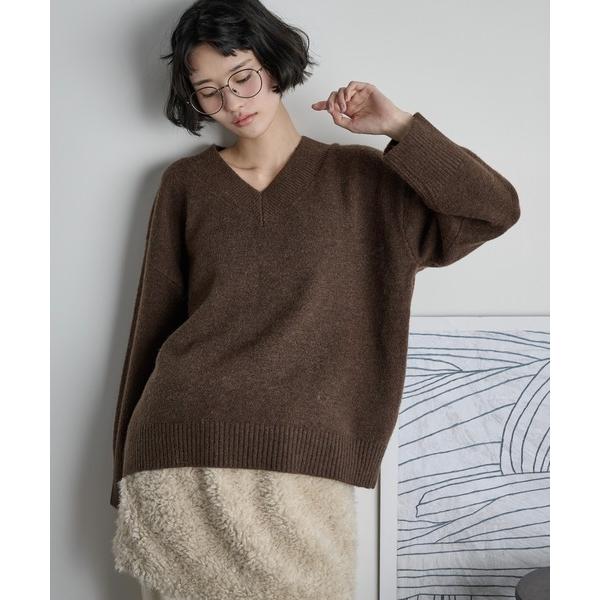 『セール実施中』ZOZO問い合わせ番号:100137738ショップ:Auntie Rosa，アンティローザブランド:THE YOn，ザヨン商品名:Vネックルーズニットトップカテゴリ:トップス>ニット/セーターブランド品番:TY0000...