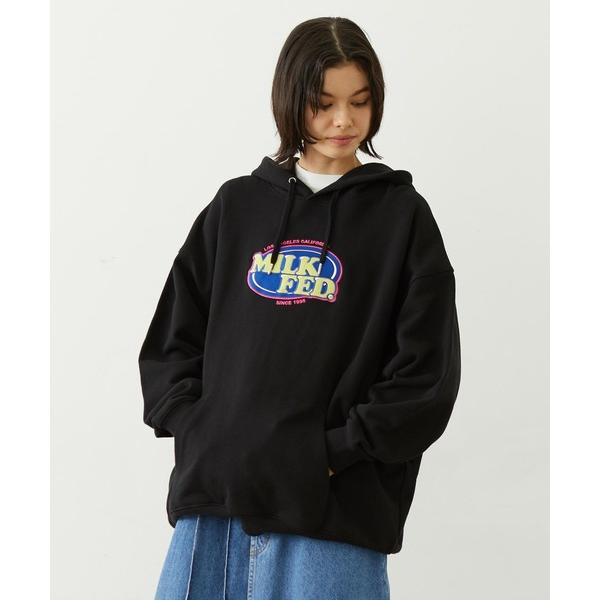 『セール実施中』ZOZO問い合わせ番号:100138247ショップ:MILKFED.，ミルクフェドブランド:MILKFED.，ミルクフェド商品名:OVAL LOGO WIDE HOODIE SWEATカテゴリ:トップス>パーカーブラン...