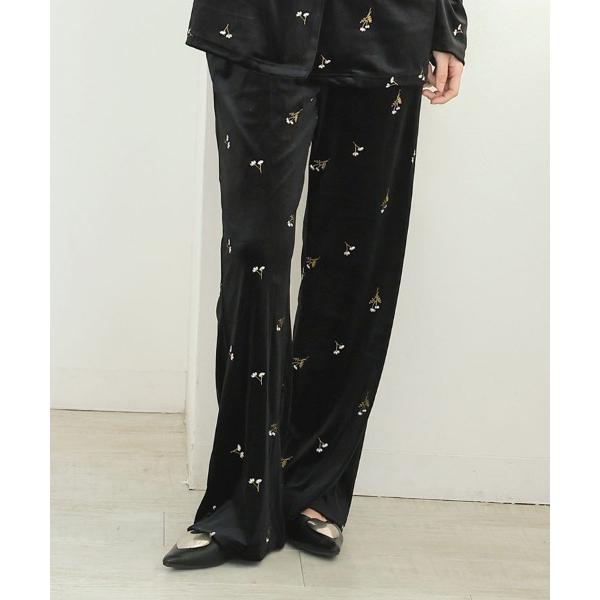 『タイムセール実施中』ZOZO問い合わせ番号:100139463ショップ:DONOBAN，ドノバンブランド:pufe，ピュフェ，DONOBAN，ドノバン商品名:【pufe】フラワー刺繍ベロアパンツカテゴリ:パンツ>その他パンツブランド...