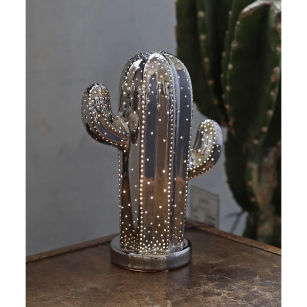 ZOZO問い合わせ番号:100161115ショップ:DULTON，ダルトンブランド:DULTON，ダルトン商品名:PORCELAIN CACTUS LIGHT CHROME/卓上ランプ カクタスカテゴリ:インテリア>照明ブランド品番:...