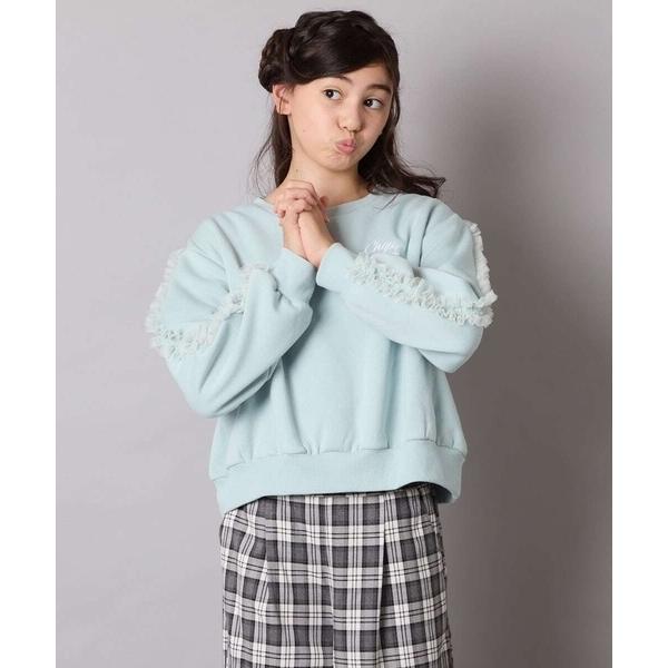 『セール実施中』ZOZO問い合わせ番号:100172607ショップ:a.v.v，アー・ヴェ・ヴェブランド:a.v.v，アーヴェヴェ商品名:[100-160]【WEB限定商品/裏起毛/チュールフリル/ワンポイント刺繍/クロップド丈】チュールス...