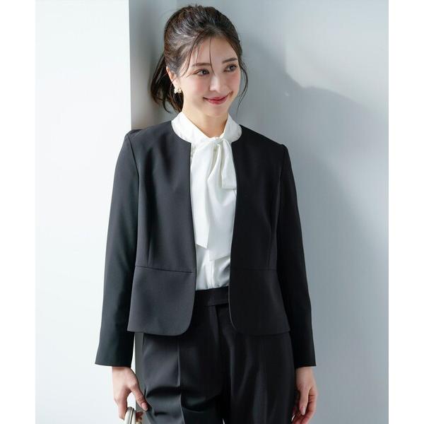 ZOZO問い合わせ番号:100173149ショップ:ANY SIS，エニィ スィスブランド:ANY SIS，エニィスィス商品名:セレモニーダブルクロス クルーカラー ジャケットカテゴリ:ジャケット/アウター>ノーカラージャケットブラン...