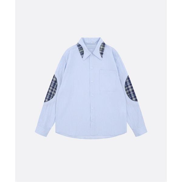 ZOZO問い合わせ番号:100173470ショップ:P L U M STORE，プラム ストアブランド:U:UME，ユーム商品名:Check Stitching Stripe Shirtカテゴリ:トップス>シャツ/ブラウスブランド品番...