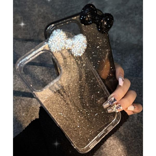 『タイムセール実施中』ZOZO問い合わせ番号:100173634ショップ:Vini，ヴィニブランド:Vini，ヴィニ商品名:キラキラ リボン ラメ入り クリア iPhone ケース 13.13Pro.14.15.15Pro.16.16Pro...