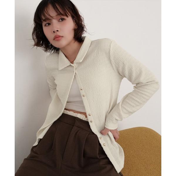 ZOZO問い合わせ番号:100174324ショップ:junoah，ジュノアブランド:callautia，カラウティア商品名:カットジャガードポロトップスカテゴリ:トップス>Tシャツ/カットソーブランド品番:frca034-576素材:...