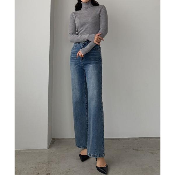 『タイムセール実施中』ZOZO問い合わせ番号:100174327ショップ:JUNOAH，ジュノアブランド:Louere，ルエレ商品名:ストレッチハイウエストストレートデニムパンツ[高身長サイズST有り]カテゴリ:パンツ>デニムパンツブ...