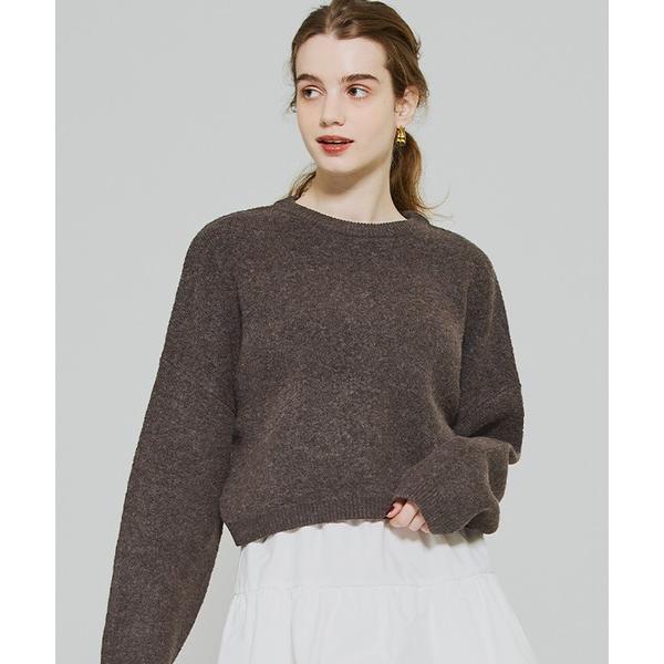 『セール実施中』ZOZO問い合わせ番号:100174659ショップ:coca，コカブランド:coca（coca），コカ商品名:縮絨ニットクロップド丈トップスカテゴリ:トップス>ニット/セーターブランド品番:36-250331003-0...