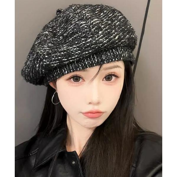 『タイムセール実施中』ZOZO問い合わせ番号:100175347ショップ:TeddyShop，テディショップブランド:DAY CLOSET，デイ クローゼット商品名:【裏地付き/折り畳み可】秋冬ムードをオン。ラメ入りツイード風バスクベレー帽...