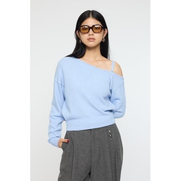 『タイムセール実施中』ZOZO問い合わせ番号:100175481ショップ:MOUSSY，マウジーブランド:MOUSSY，マウジー商品名:BUTTON STRAP O/S トップスカテゴリ:トップス>ニット/セーターブランド品番:010...