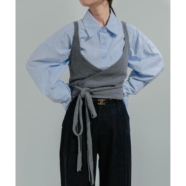 ZOZO問い合わせ番号:100175954ショップ:by muni:r，バイ ムニールブランド:on:nue，オンニュ商品名:【on:nue】カシュクールニットビスチェカテゴリ:トップス>ニット/セーターブランド品番:1025-06-...