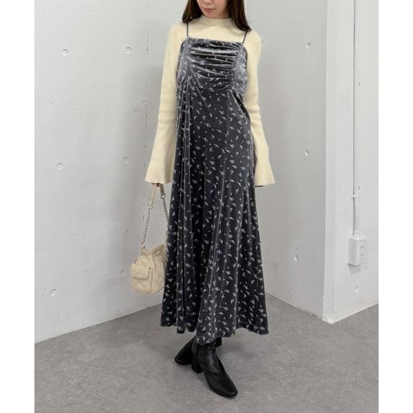 『タイムセール実施中』ZOZO問い合わせ番号:100175982ショップ:archives，アルシーヴブランド:archives，アルシーヴ商品名:花柄ベロアキャミワンピースカテゴリ:ワンピース/ドレス>ワンピースブランド品番:257...