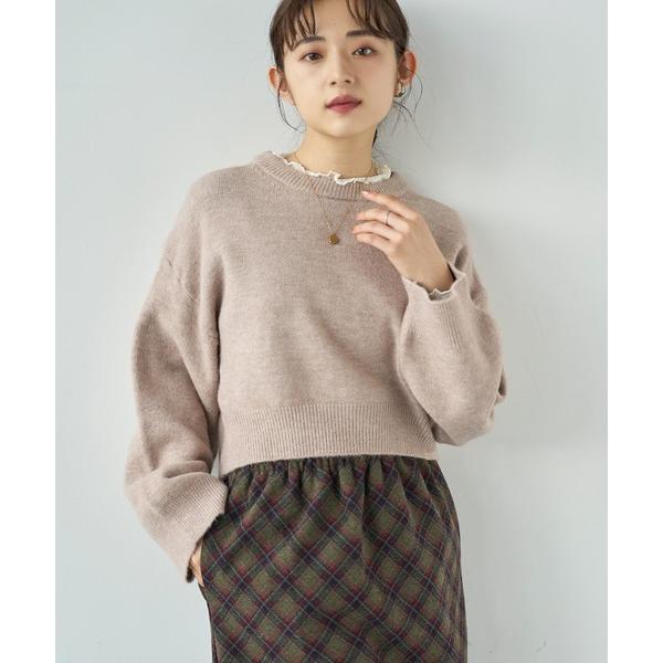 『タイムセール実施中』ZOZO問い合わせ番号:100177064ショップ:Auntie Rosa，アンティローザブランド:mil，ミル商品名:クロップドニットセーター【585154】カテゴリ:トップス>ニット/セーターブランド品番:M...