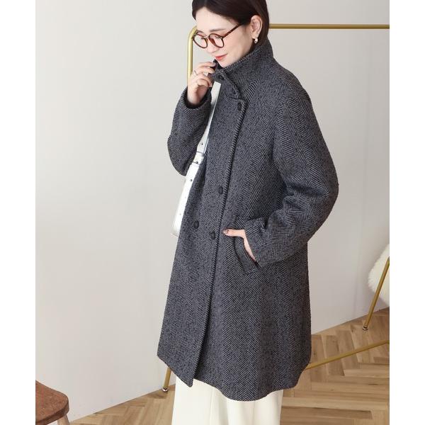 『セール実施中』ZOZO問い合わせ番号:100178808ショップ:AMERICAN HOLIC，アメリカンホリックブランド:AMERICAN HOLIC，アメリカンホリック商品名:ヘリンボーンスタンドカラーコートカテゴリ:ジャケット/アウ...
