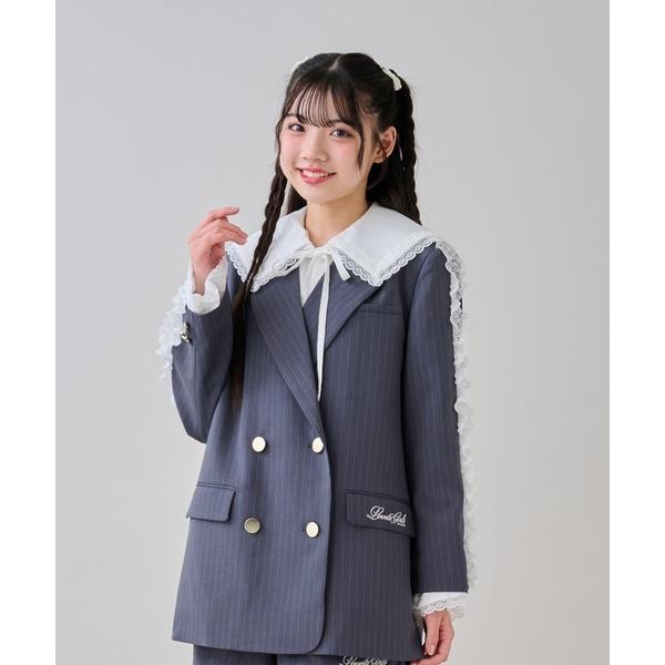 『タイムセール実施中』ZOZO問い合わせ番号:100214602ショップ:NARUMIYA ONLINE，ナルミヤ オンラインブランド:by LOVEiT，バイラビット商品名:【卒服】ダブルボタンロングフリルジャケットカテゴリ:フォーマルス...