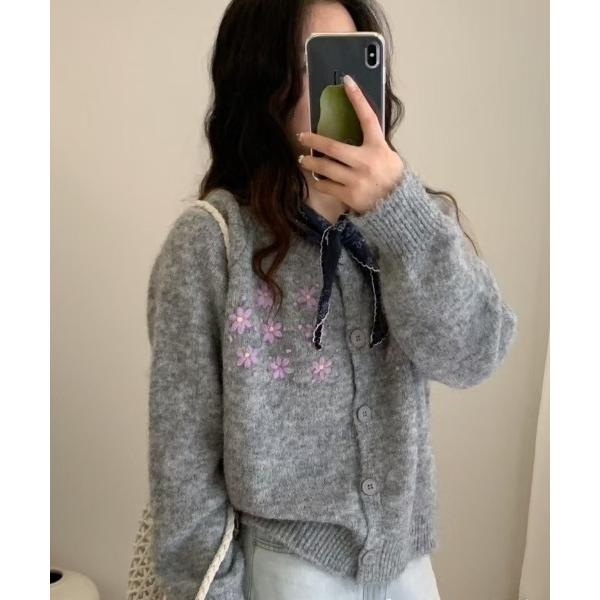 ZOZO問い合わせ番号:100221555ショップ:mebole，メボレブランド:mebole，メボレ商品名:フラワー刺繍カーディガンカテゴリ:トップス>カーディガン/ボレロブランド品番:MB-25-2-1283素材:アクリル80%，...